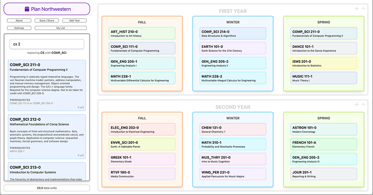 College Class Schedule Maker