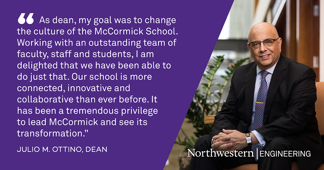 Julio M. Ottino to Step Down as McCormick School of Engineering Dean in ...